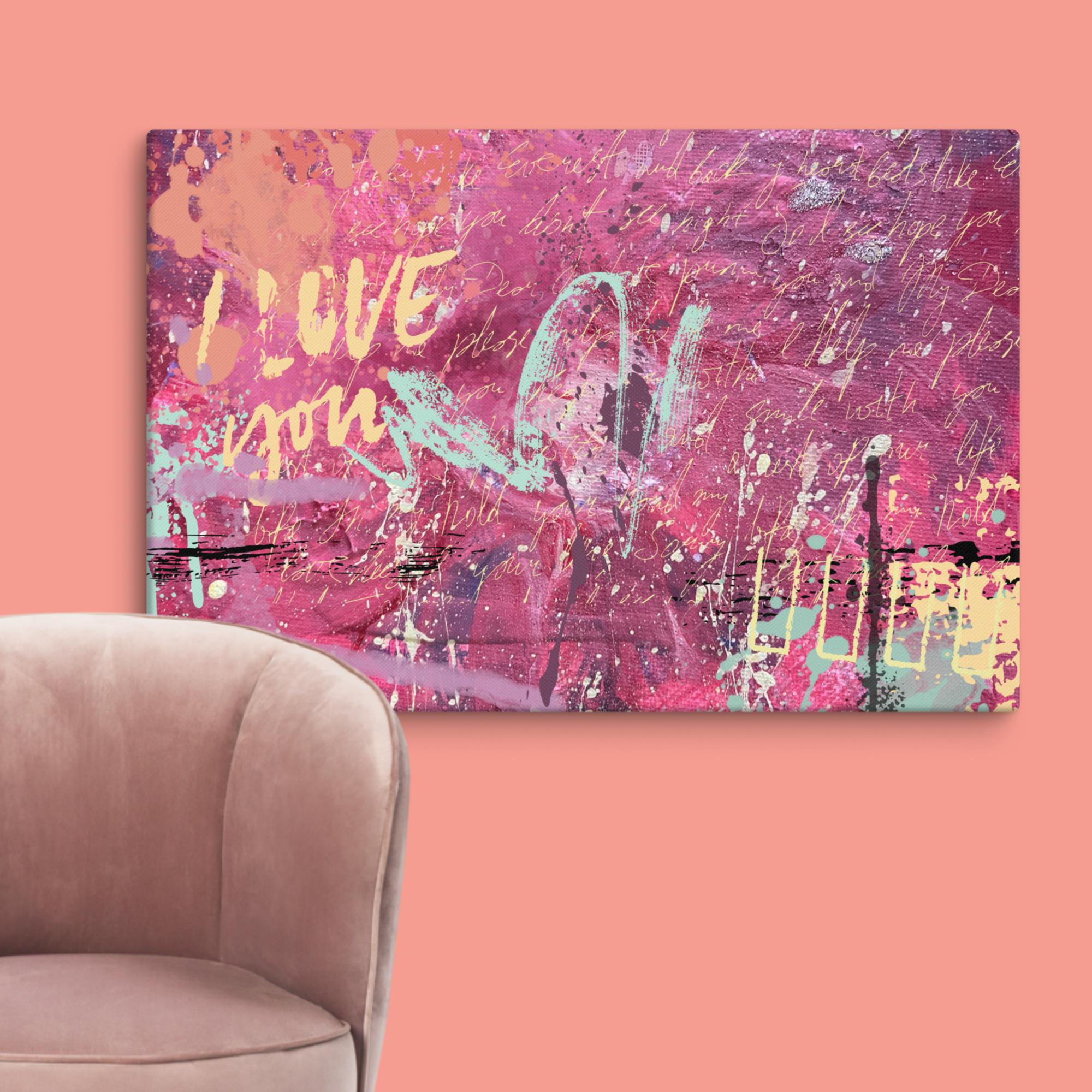 I Love You Boldly Canvas Print